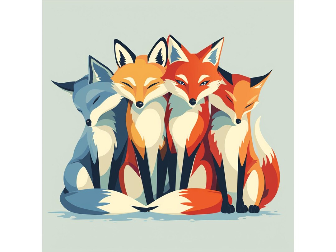 Curious Fox Clipart, Digital Download, High Resolution, Printable ...