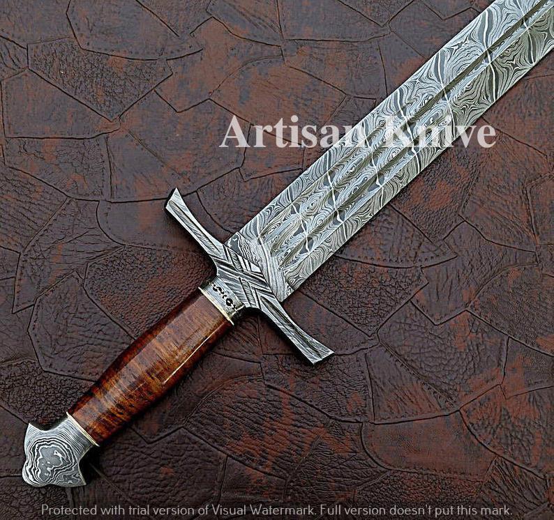 Hand Forged Damascus Steel Viking Sword, Damascus Steel Vikings Sword ...