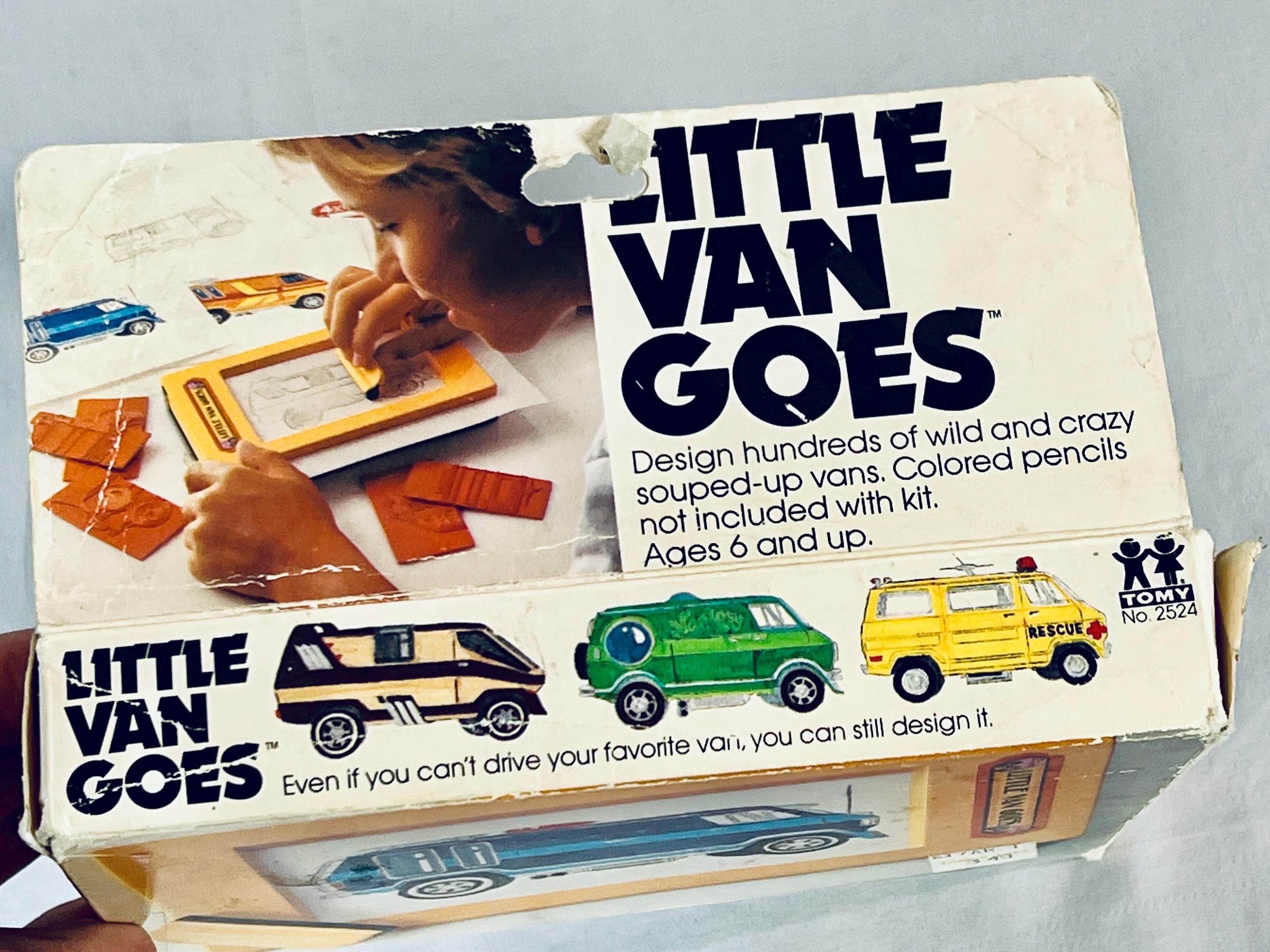 Vintage 1981 Tomy Little Van Goes 2524 Drawing & Rubbing Kit 12 Pieces ...