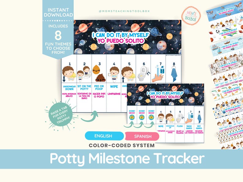 Printable Visual Potty Training Chart for Toddlers Daily Potty Schedule ...