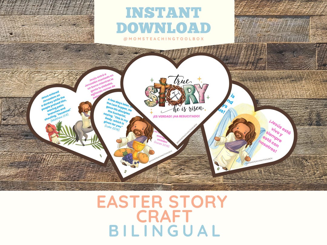 Digital Download Easter Story Book Craft for Kids, DIY Share the Good ...