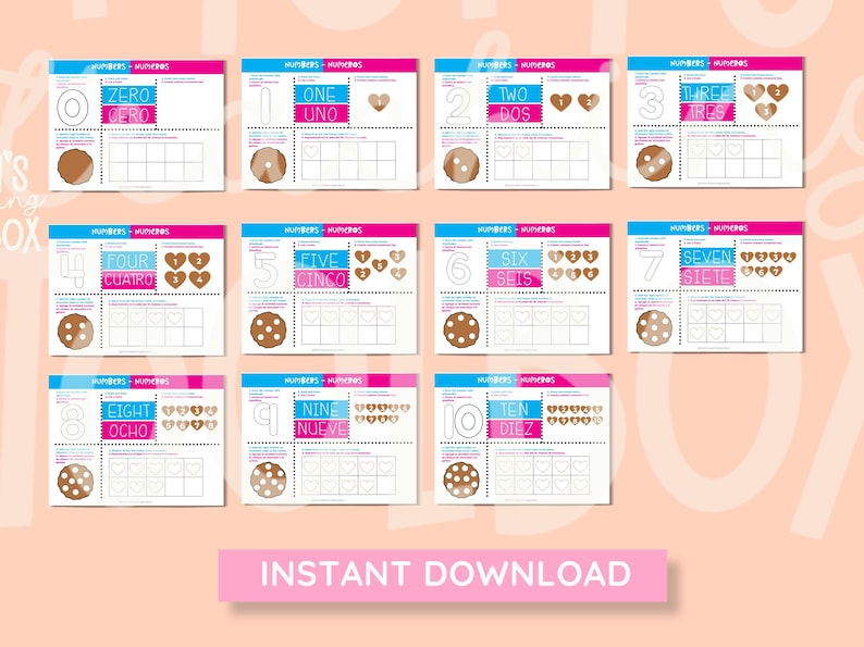 Printable Playdough Mats Spanish and English Preschool Montessori ...