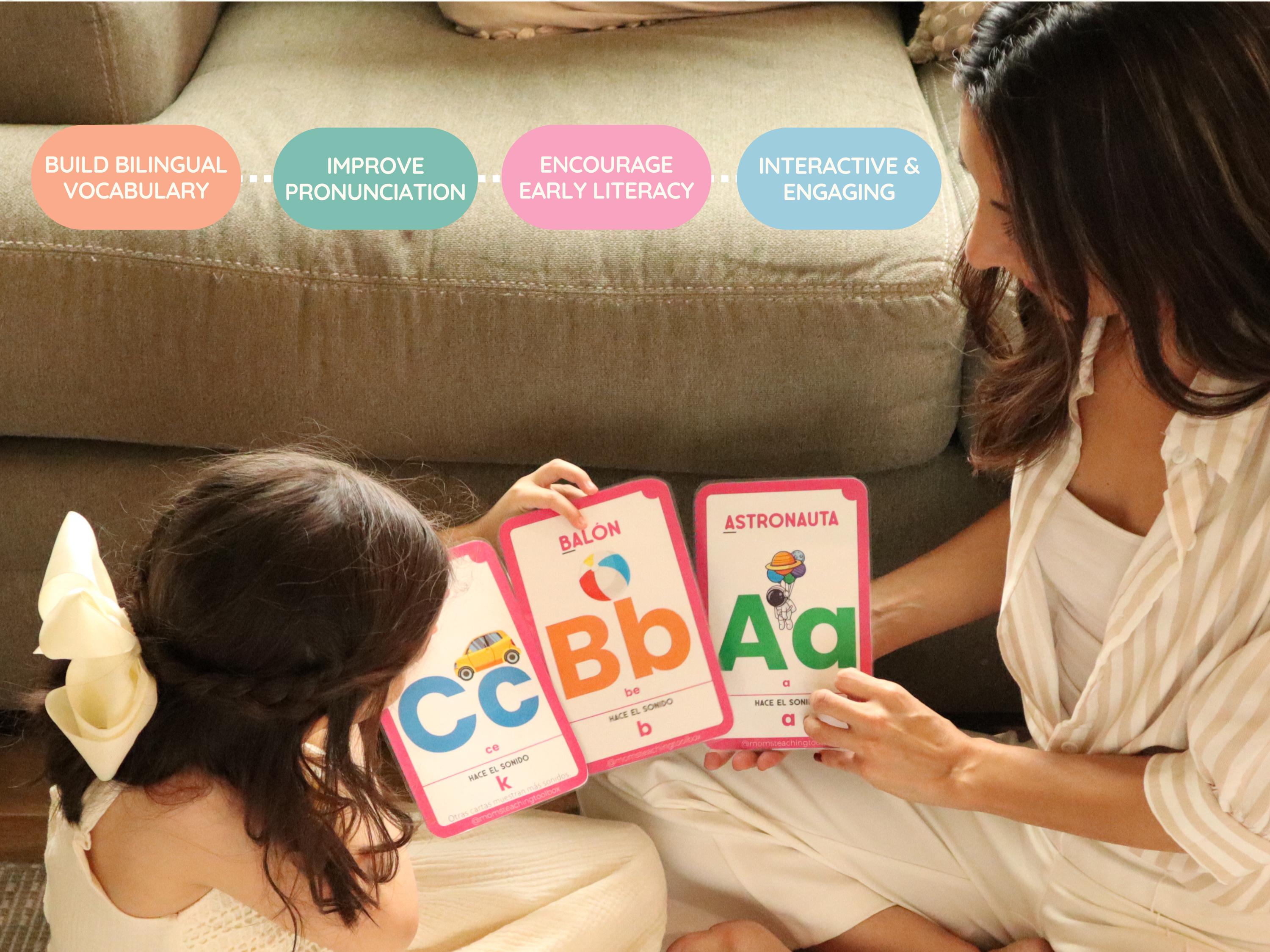 Printable ABC Flashcards Homeschool Activity Spanish and English ...