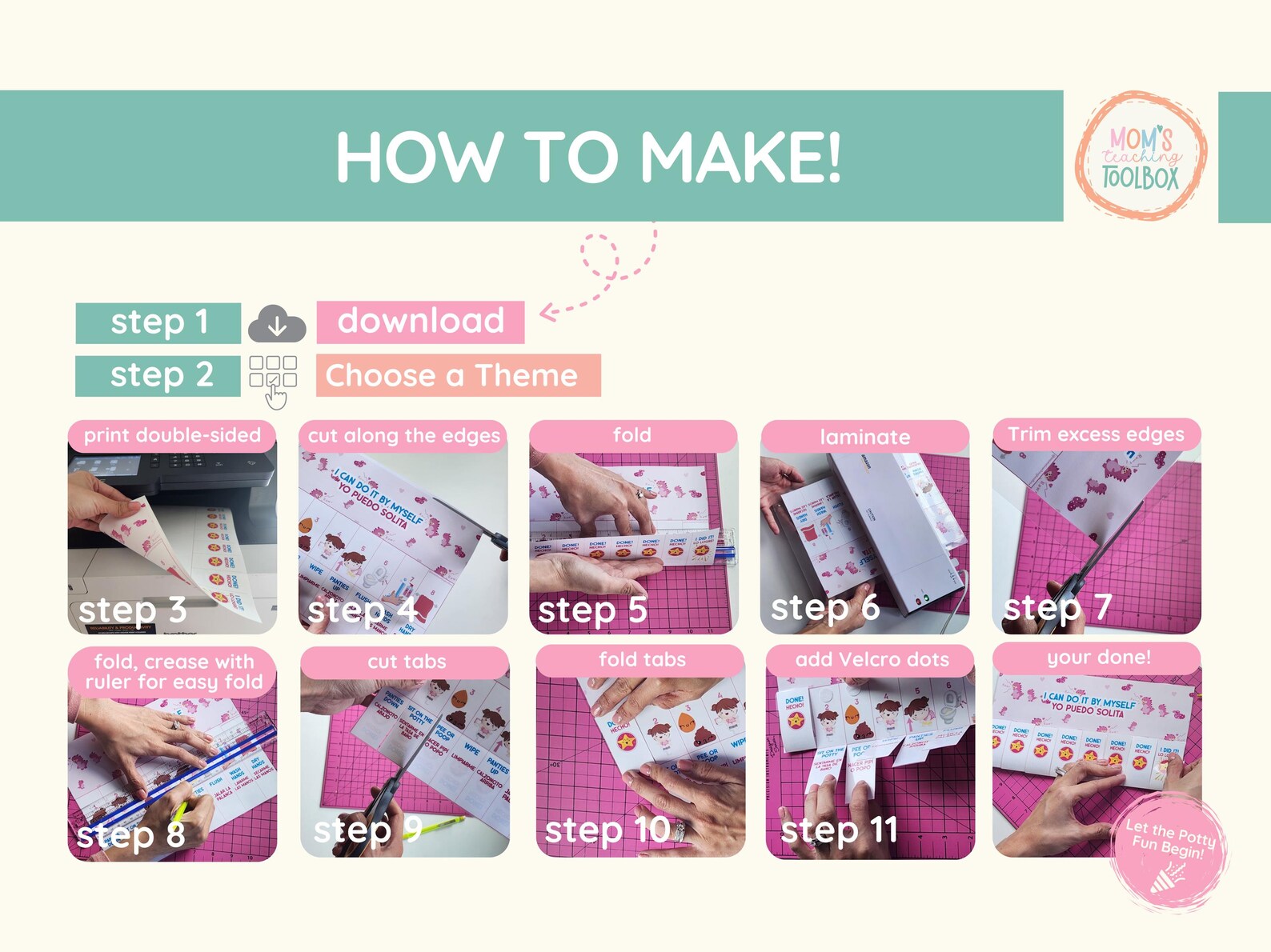 Printable Potty Training Chart Reward System Instant Download Girl ...