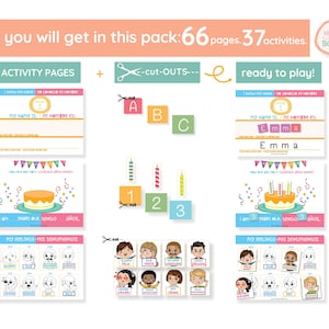 Busy Book Printable Spanish and English Preschooler Activities ...