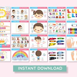 Busy Book Printable Spanish and English Preschooler Activities ...