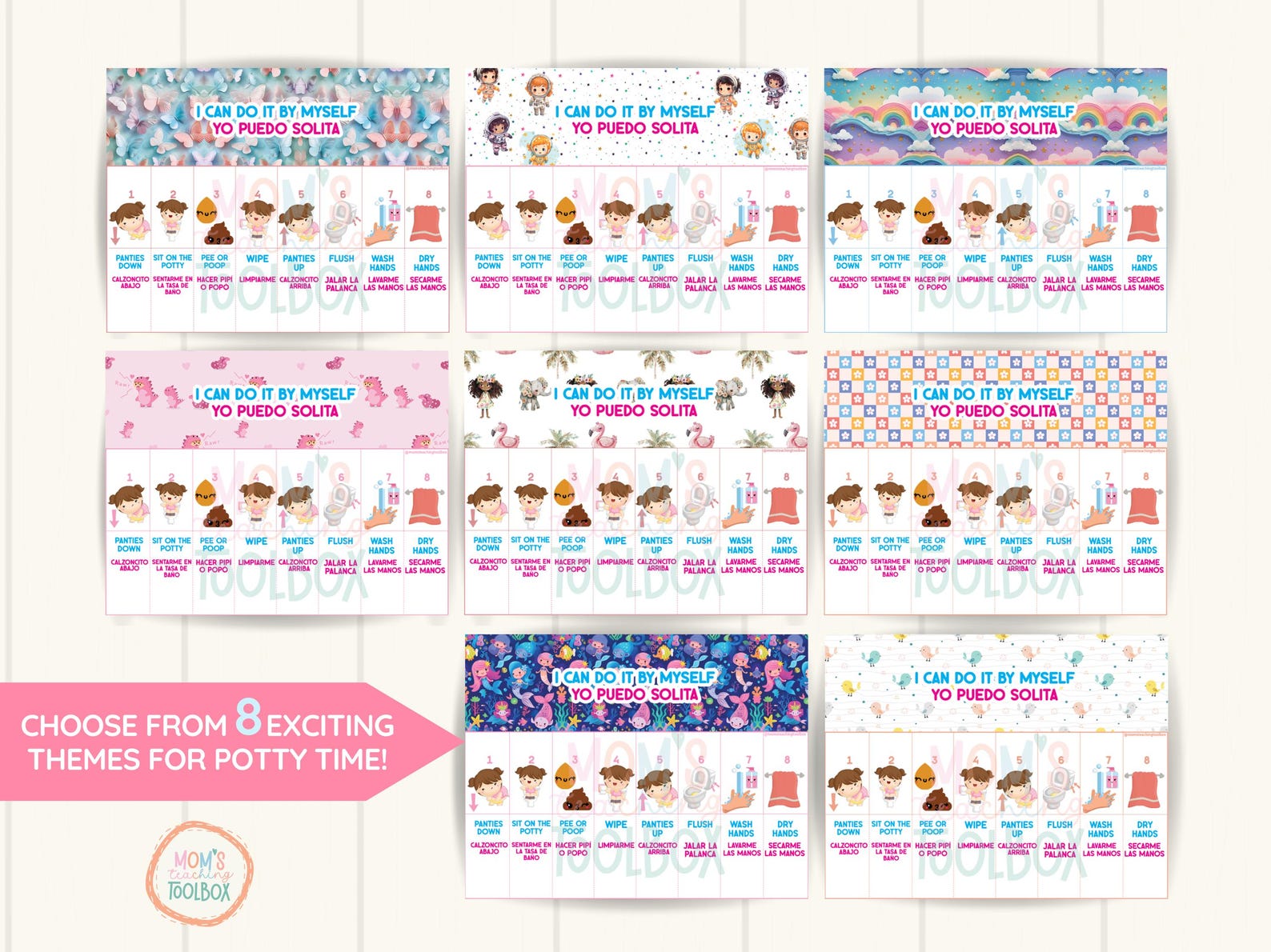 Printable Potty Training Chart Reward System Instant Download Girl ...