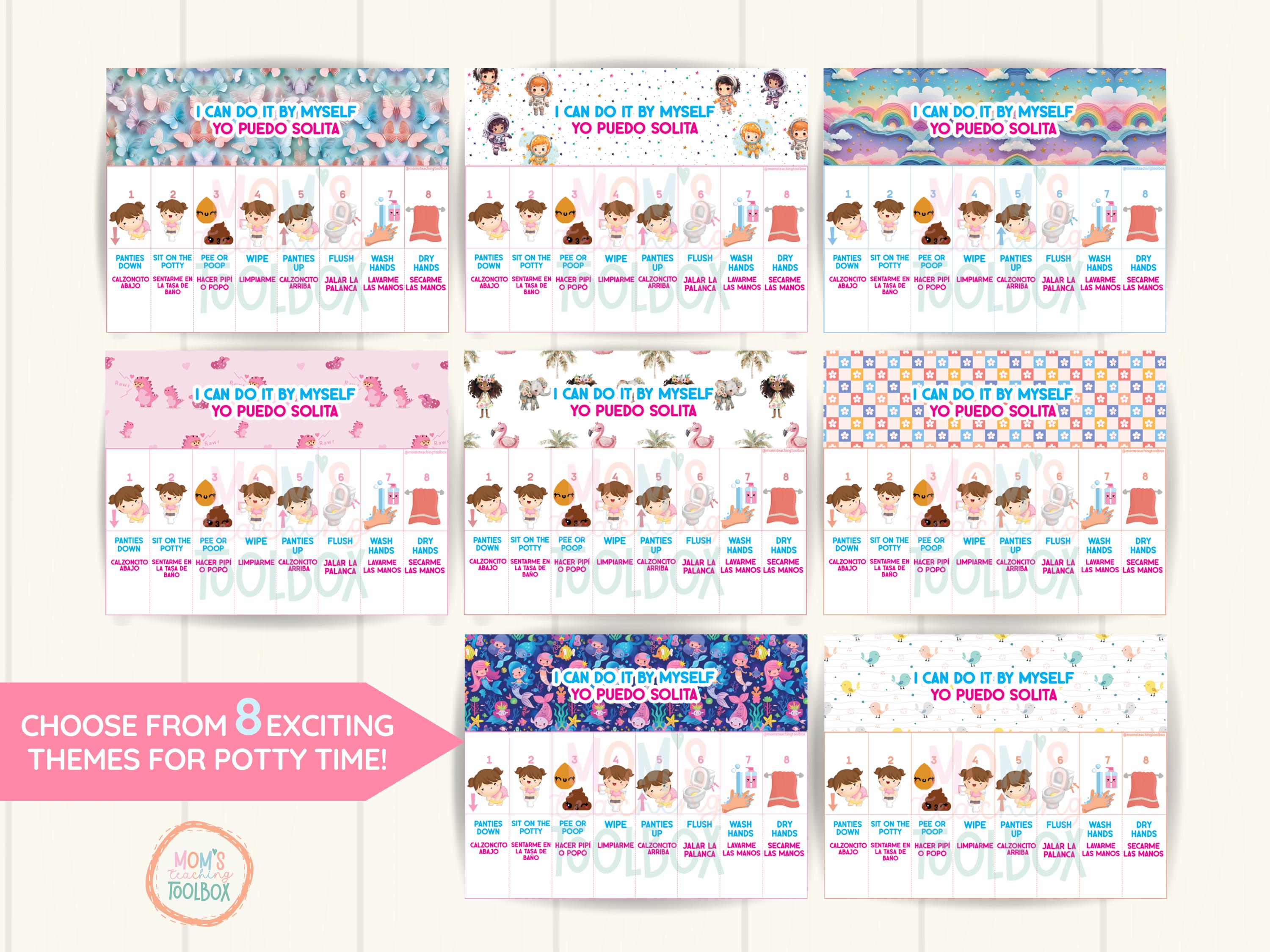 Printable Potty Training Chart Reward System Instant Download Girl ...