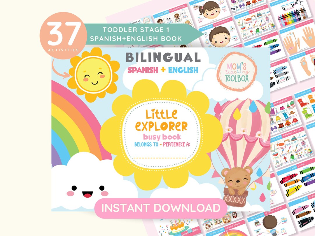 Busy Book Printable Spanish and English Preschooler Activities ...