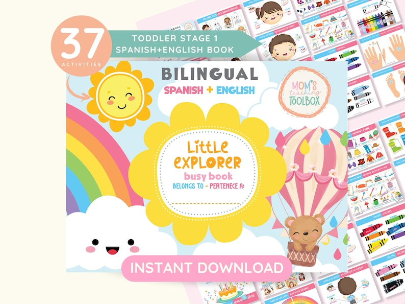 Busy Book Printable Spanish and English Preschooler Activities ...