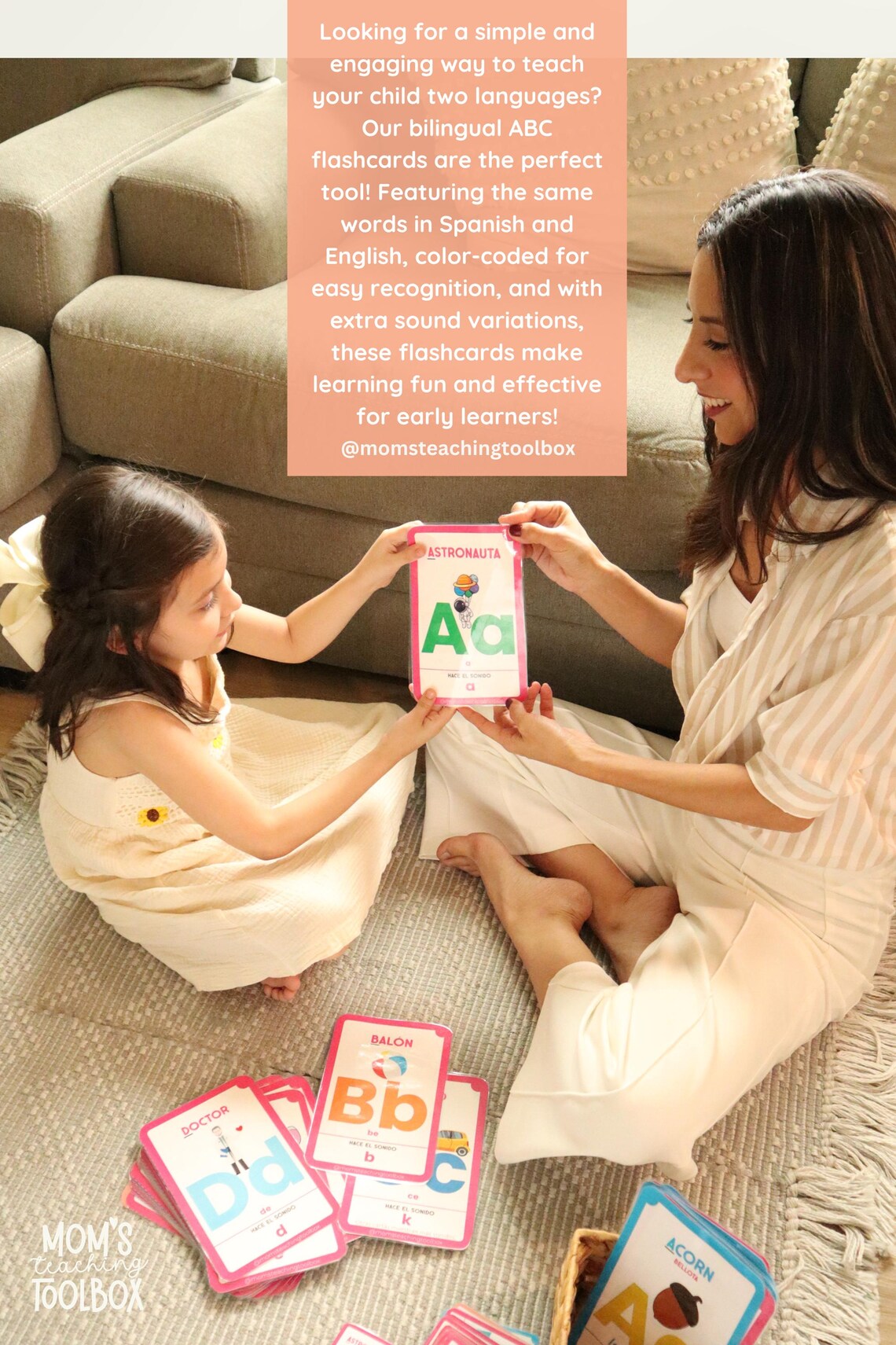 Printable ABC Flashcards Homeschool Activity Spanish and English ...