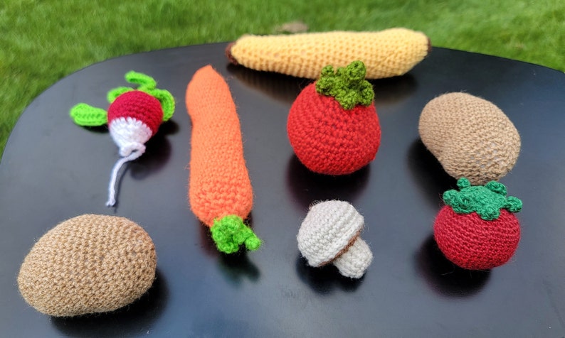 Crochet Play Food Set- Vegetables! - Etsy