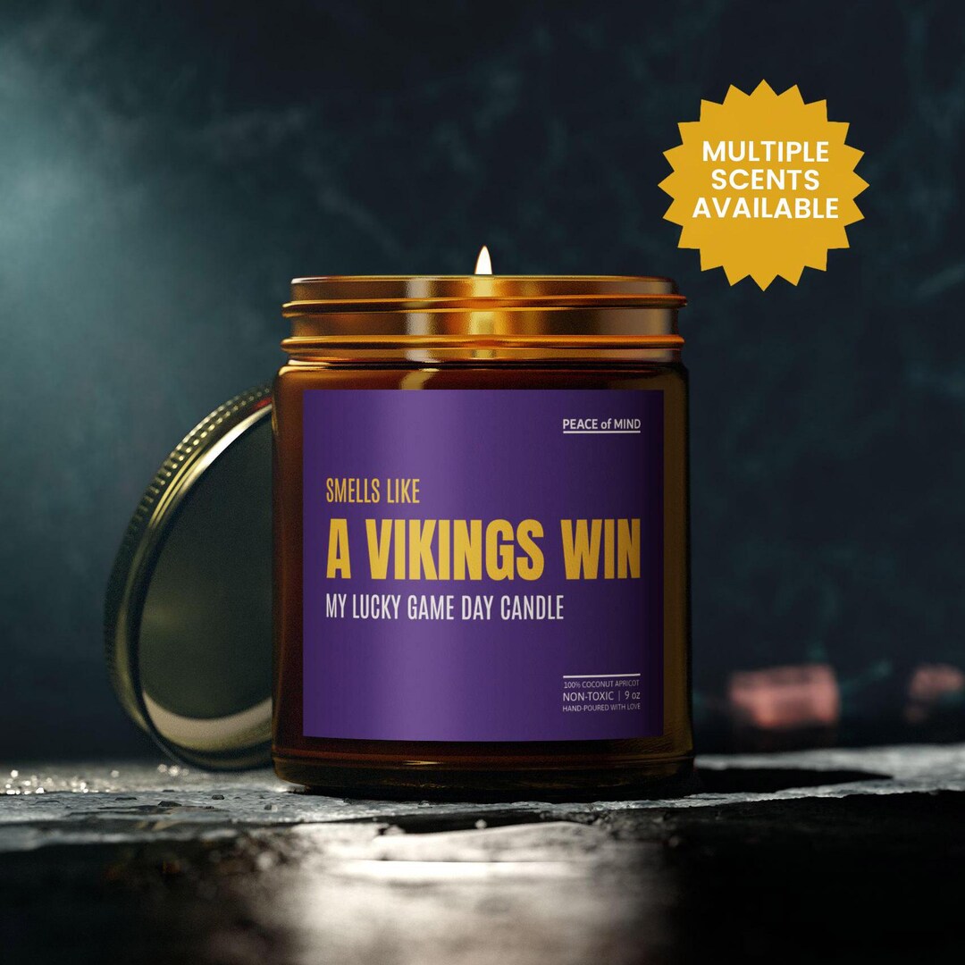 Smells Like a Vikings Win, Minnesota Vikings Lucky Game Day Candle ...