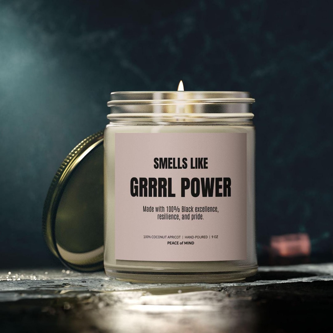 Girl Power Gift for Black Women, Grrrl Power Candle, Resilience Black ...
