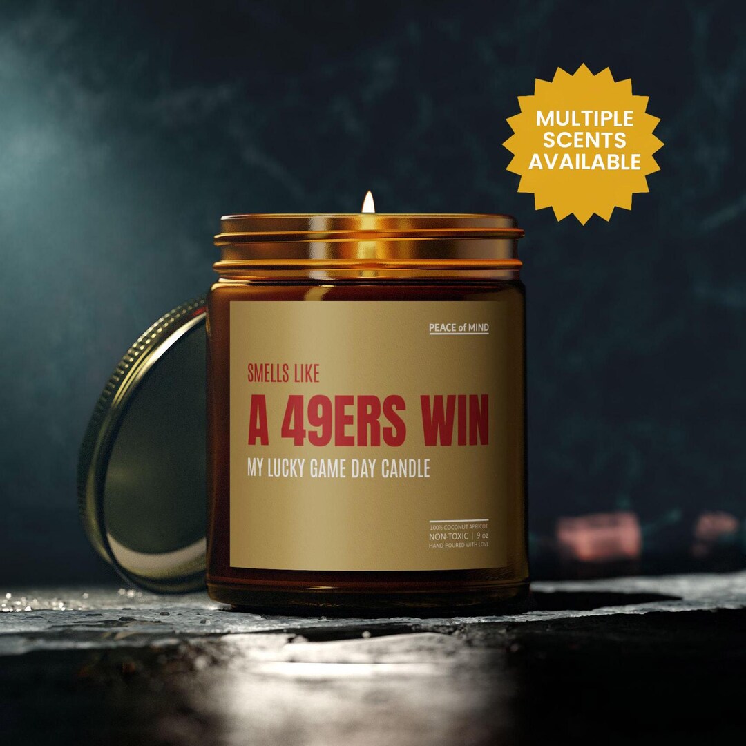 Smells Like a 49ers Win, San Francisco 49ers Lucky Game Day Candle ...