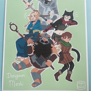 Dungeon Meshi Group Print - Etsy