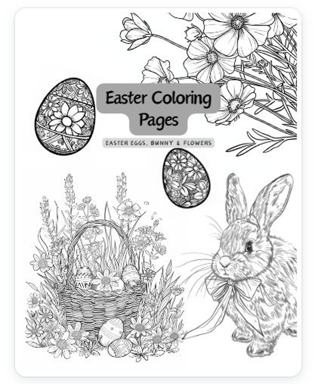 Easter Coloring Pages - 10 Easter and Spring Themed Coloring Pages ...