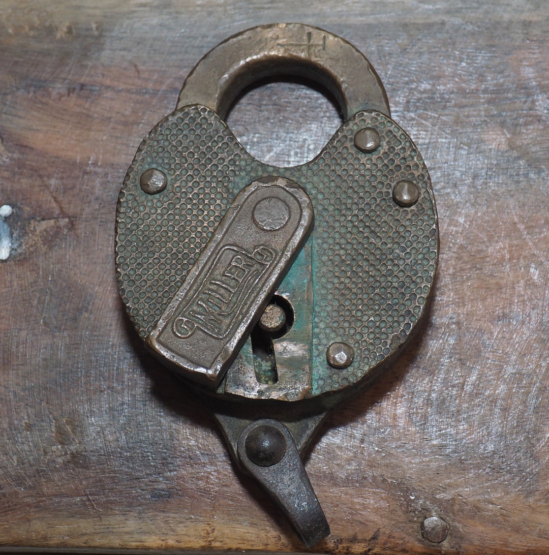 Vintage Miller Brass Padlock Heart Shape Lever Miller Lock Co. - Etsy