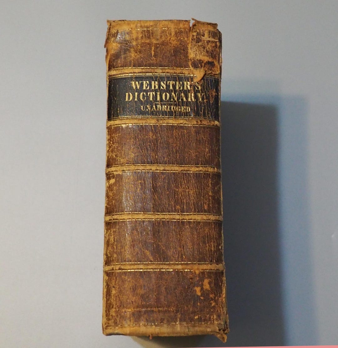 1853 Noah Webster's American Dictionary of the English Language Leather ...