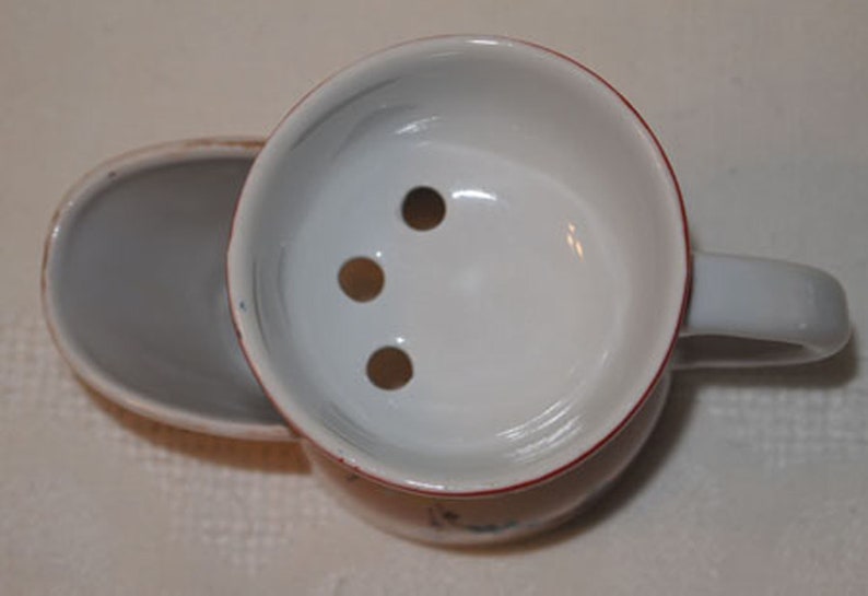 Vintage Scuttle Shaving Mug With Flowers - Etsy