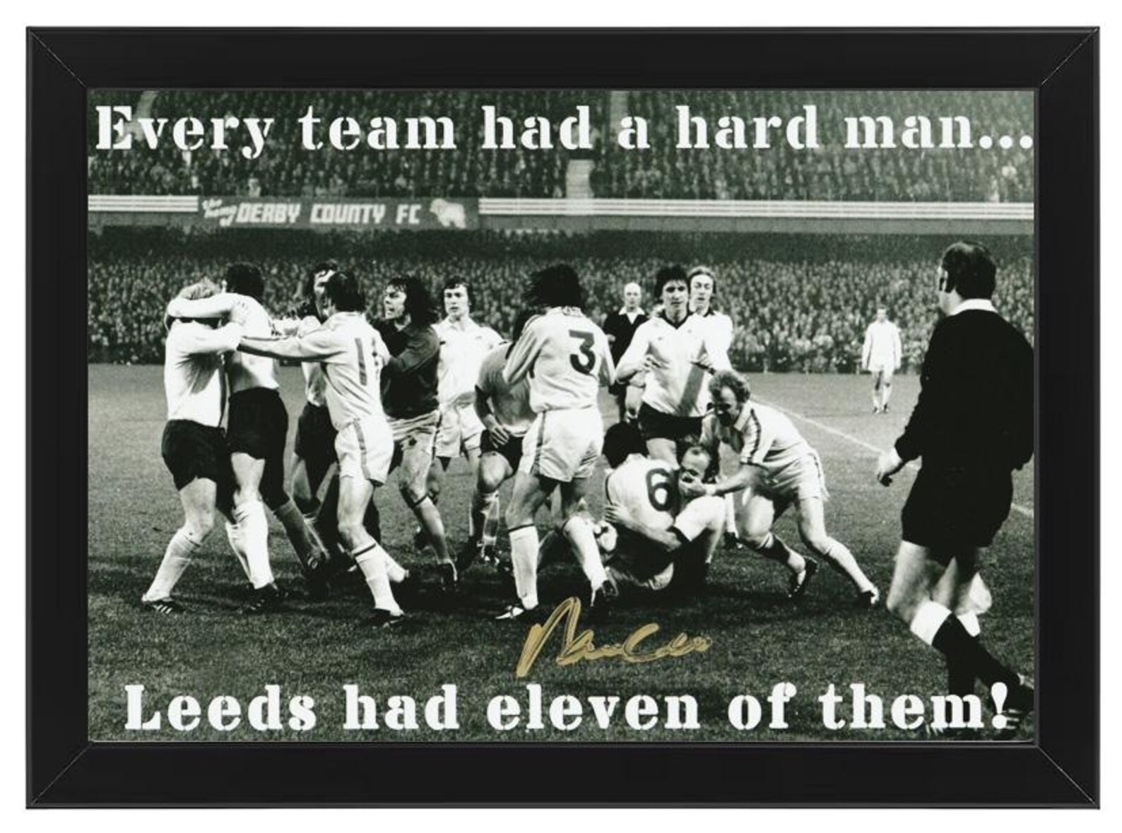 Allan Clarke Leeds United Hand Signed Hard Man Photo Autograph. Proof ...