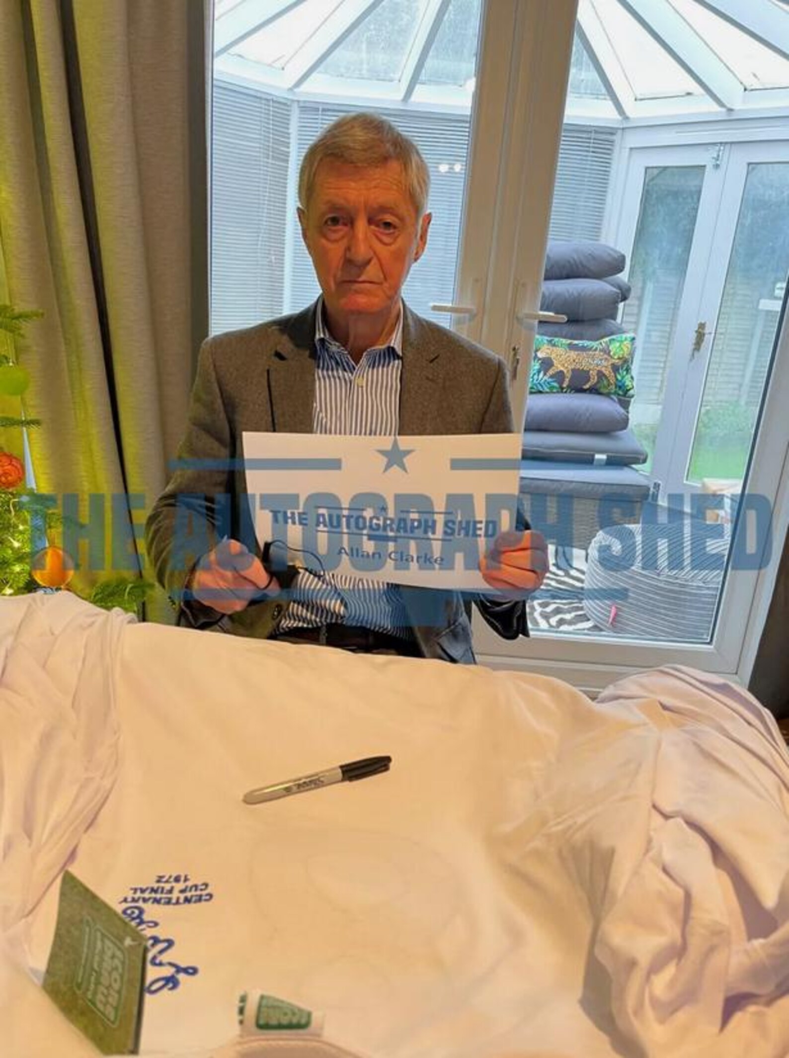 Allan Clarke Leeds United Hand Signed Hard Man Photo Autograph. Proof ...