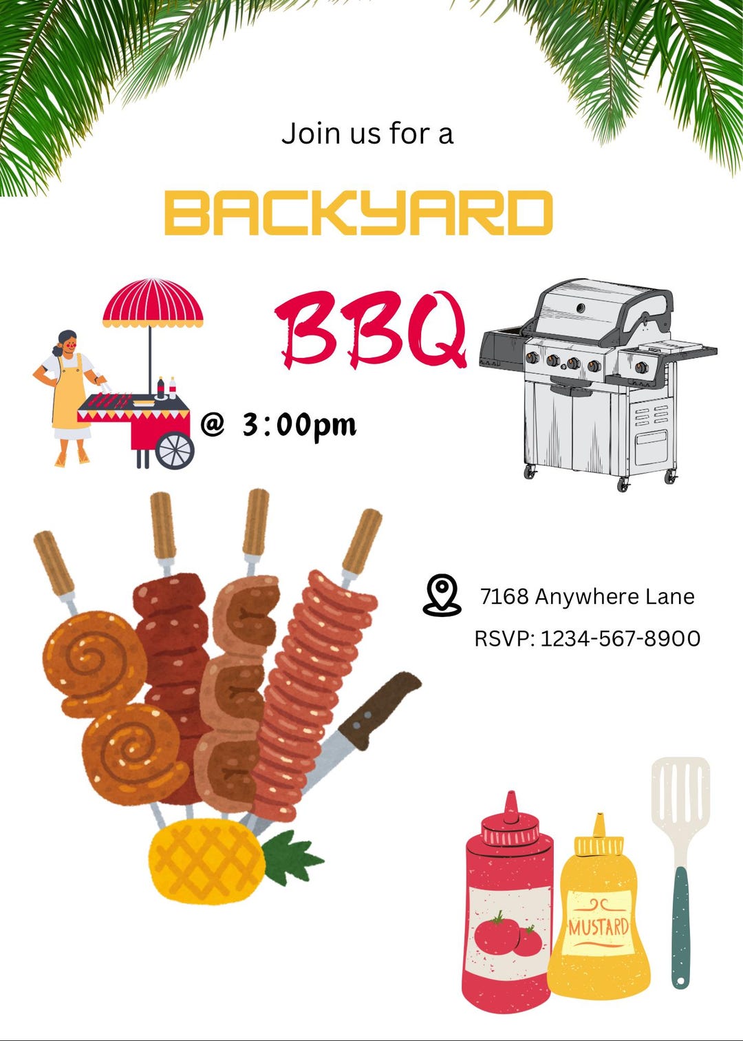 BBQ Party Template - Etsy