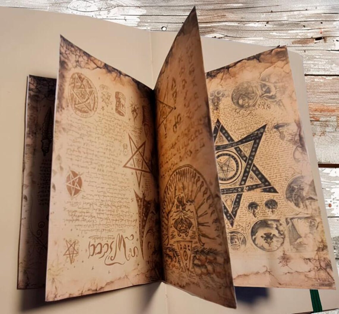 3D Magic Book Spells, Junk Journal, Scary Halloween Labels, Ephemera ...