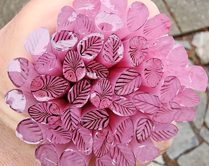Coe 96 Med Leaf: Princess Pink - 1 Oz Murrini Murrine Millefiori ...