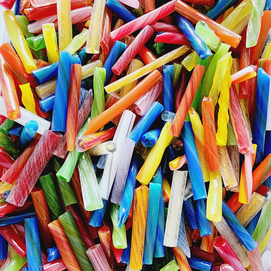 SALE Coe 96 Vitrigraph Twist Scrap Shorties Twisted Cane One Pound ...