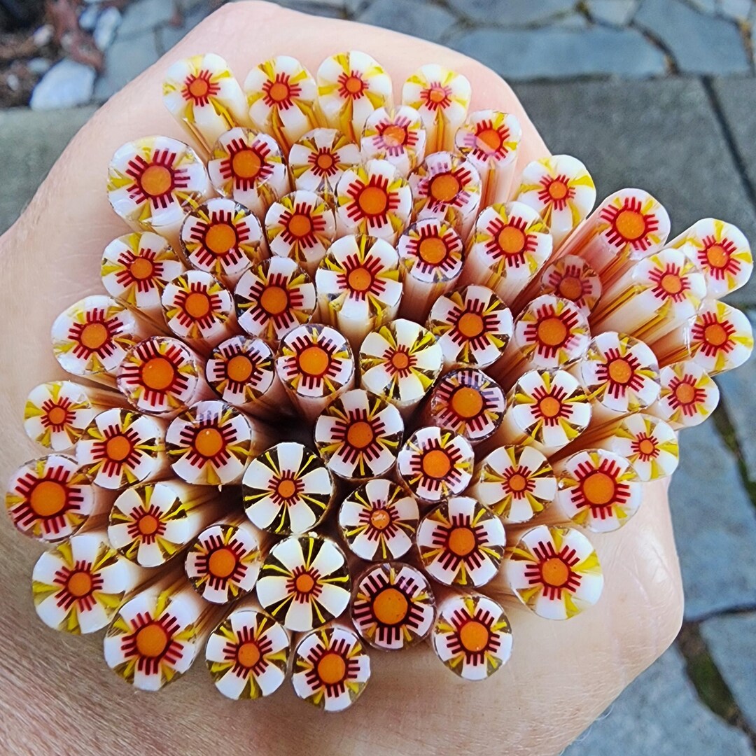 Coe 90 Flower: Let's Dance - 1 Oz Murrini Murrine Millefiori Vitrigraph ...