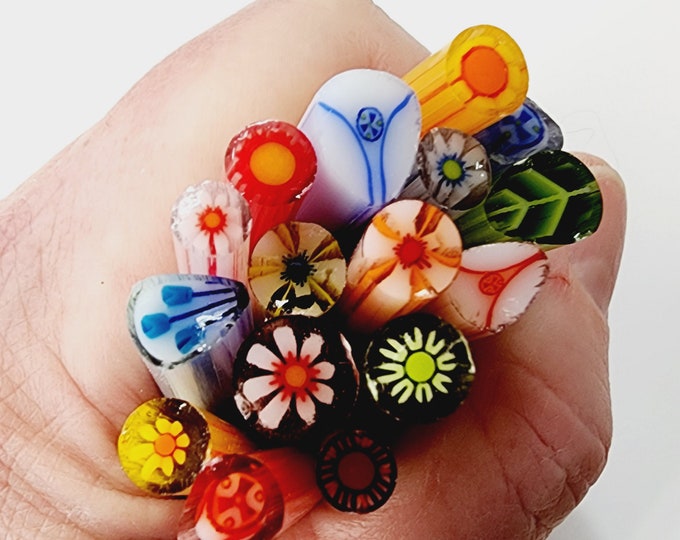 COE90 Murrini Seconds: Spring Garden Mix - 2 Oz Murrini Murrine ...