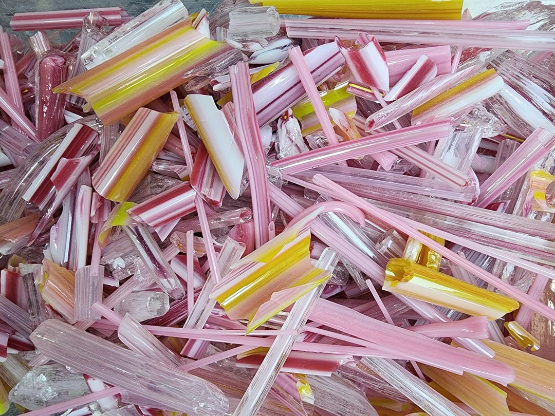 SALE Coe 90 One Pound of Scrappy Scrap Scrap Pinks Yellow and Lots of ...