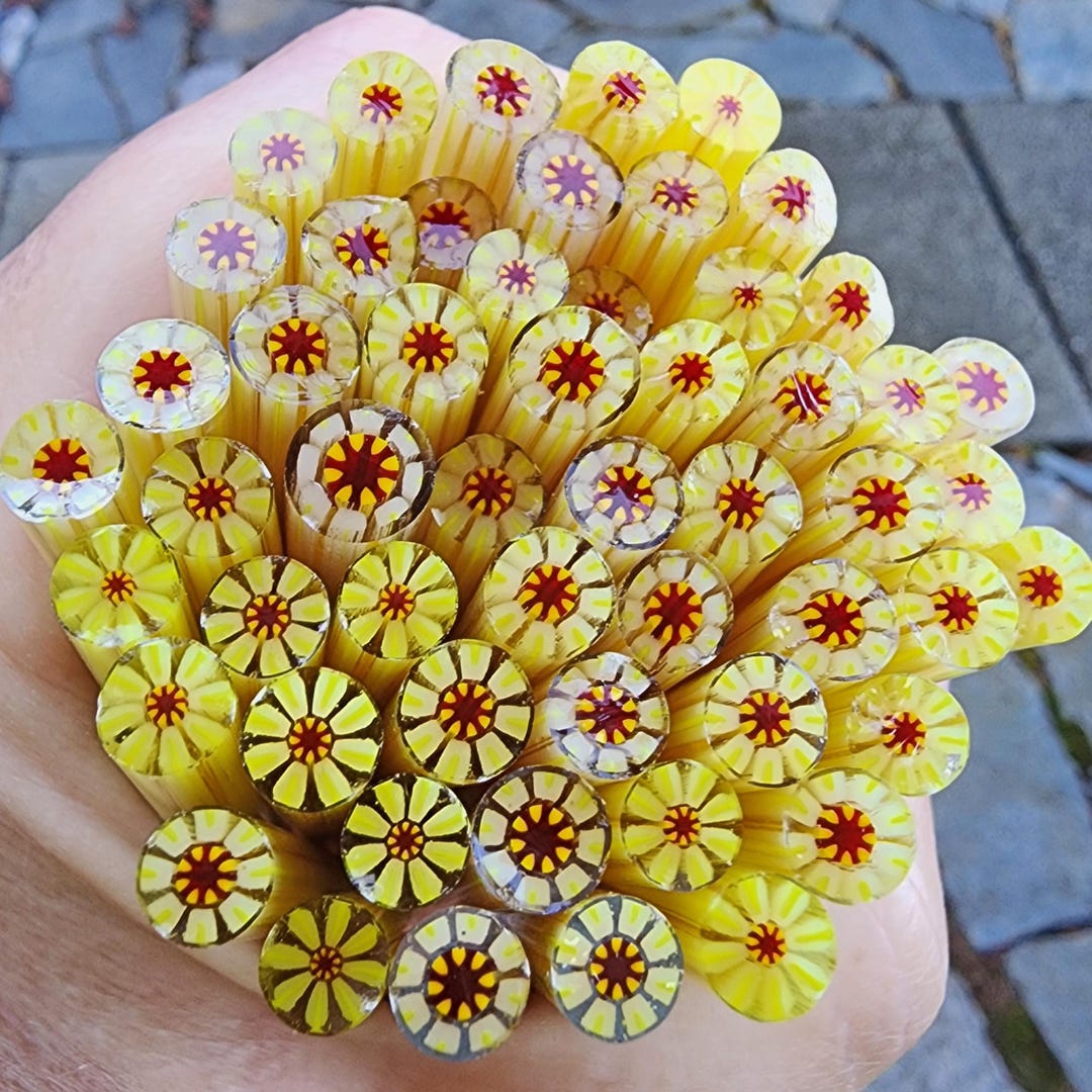 Coe 96 Flower: Chipper - 1 Oz Murrini, Murrine, Millefiori, Vitrigraph ...