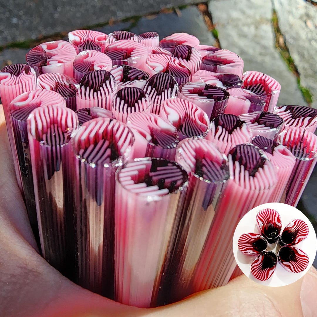 Coe 90 Flower Petal: Marvelous 1 Oz Murrini Murrine Millefiori ...