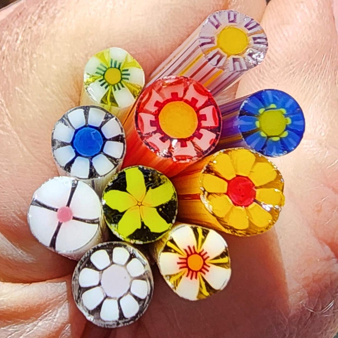 Coe 90 Floral Mix: Assorted - 1.5 Oz Murrini Murrine Millefiori ...