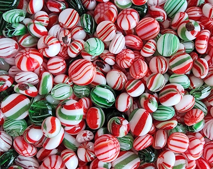 Coe 90 Glass Dots: Red Green White Baubles - 1 Oz Murrini, Murrine ...