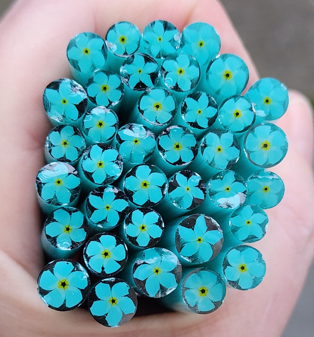 Coe 96 Flower: Bahamas 1 Oz Murrini Murrine Millefiori Vitrigraph Cane ...