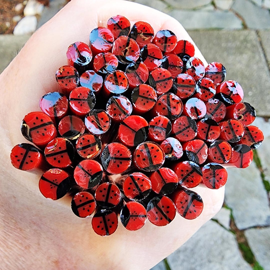 Coe 90 Ladybug: Bugaboo - 1 Oz Murrini Murrine Millefiori Vitrigraph ...