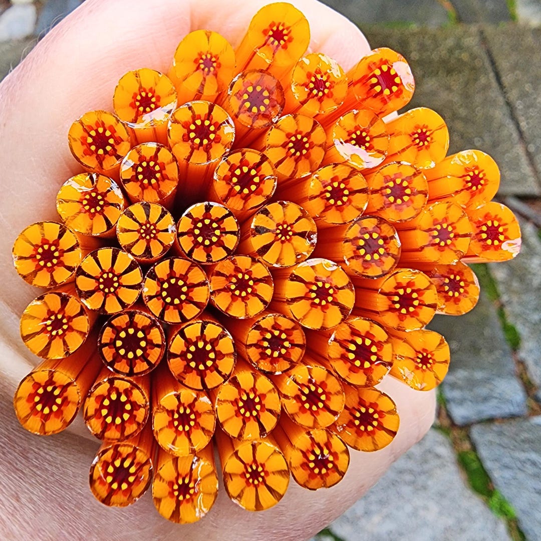 Coe 96 Flower: Spectacular - 1 Oz Murrini Murrine Millefiori Vitrigraph ...