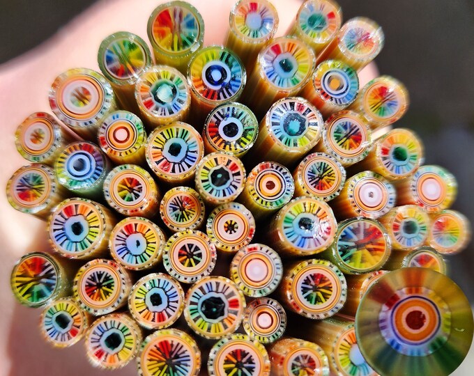 Coe 90 Fancy Murrini: Kindness for the Win 1 Oz Murrini Murrine ...