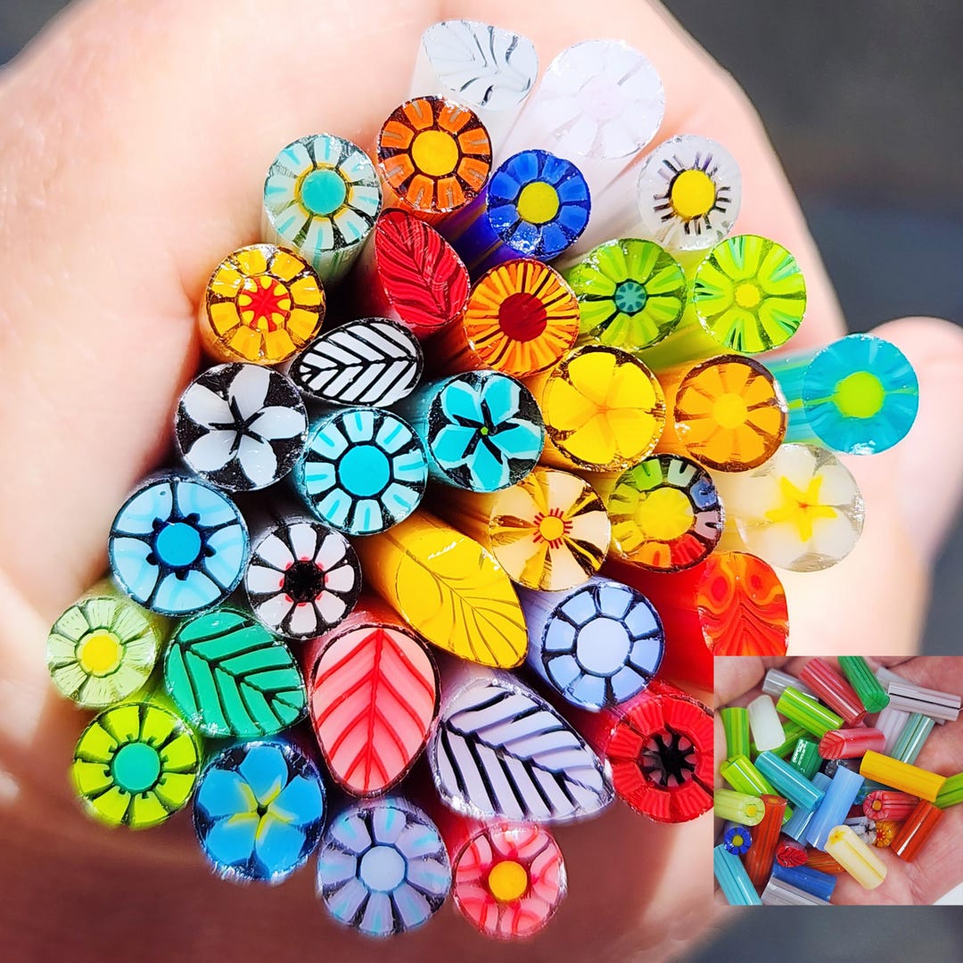 Coe 96 Mix: BIG Sampler in Chunks - 2 Oz Murrini Murrine Millefiori ...