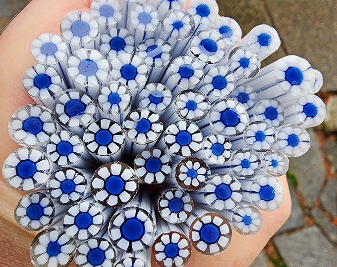 Coe 90 Flower: Beach House - 1 Oz Murrini Murrine Millefiori Vitrigraph ...