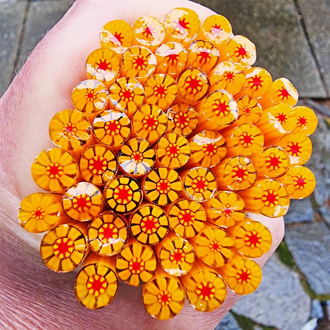 Coe 96 Flower: Sunkissed - 1 Oz Murrini, Murrine, Millefiori ...