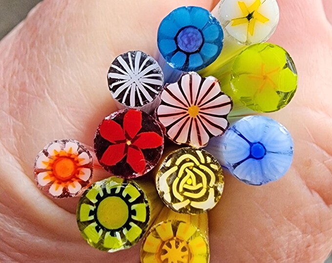 Coe 90 Floral Mix: Assorted - 1.5 Oz Murrini Murrine Millefiori ...