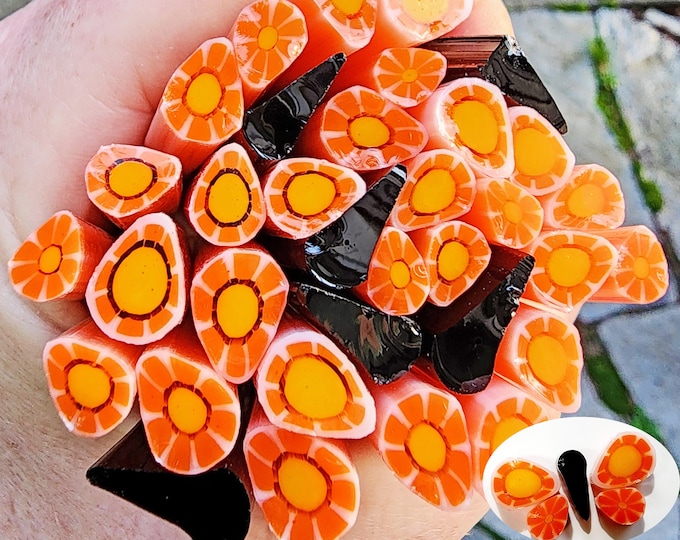 Coe 90 Butterfly: Navel - 1 Oz Murrini, Murrine, Millefiori, Vitrigraph ...