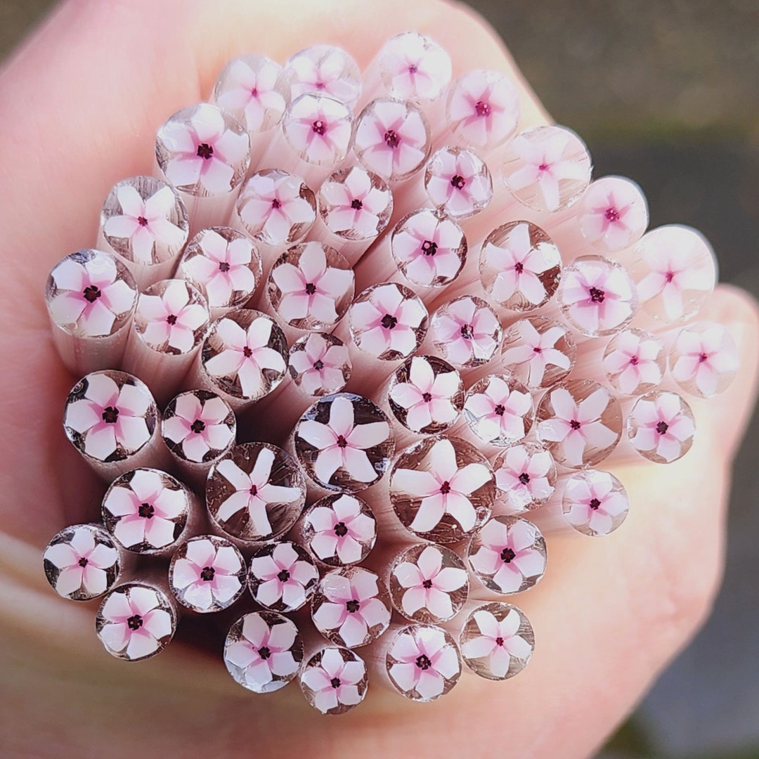 Coe 90 Flower: Plum Blossom - 1 Oz Murrini Murrine Millefiori ...