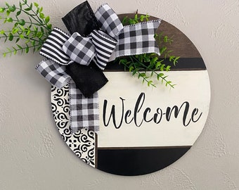 Welcome Door Sign | Door Hanger - Etsy