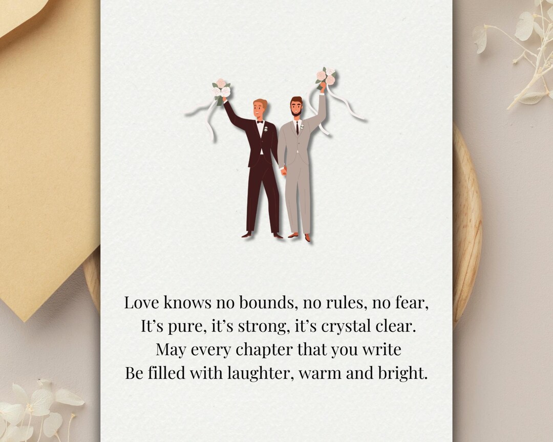 Gay Wedding Gift | Gay Card | Mr and Mr Printable Card | Gay Art ...