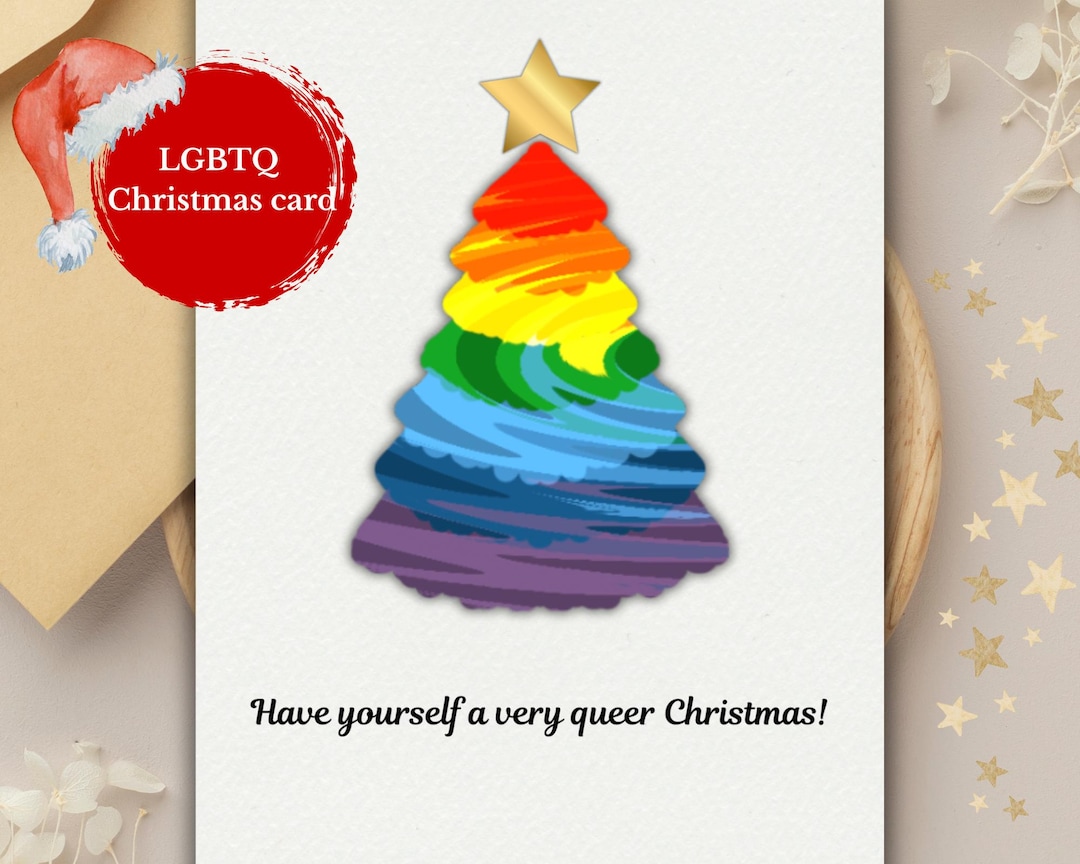 Christmas Card Printable LGBTQ | Queer Holiday Greeting | Funny Gay ...